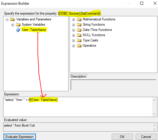 Odbc Source Browse File For Sql Dynamic Microsoft Qanda
