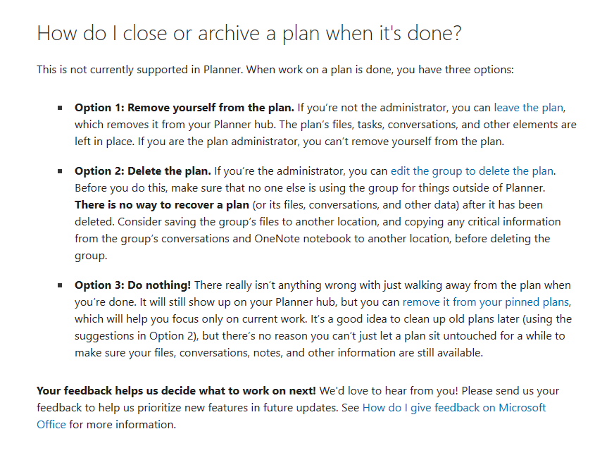 How do I remove or delete a plan from an existing group? - Microsoft Q&A
