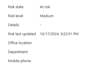 Risk level and risk detail have disappeared from EntraID risky users ...