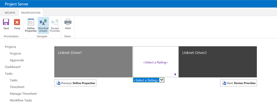 Project Server 2013 Missing Project Impact Statements in Business Driver - Microsoft Q&A