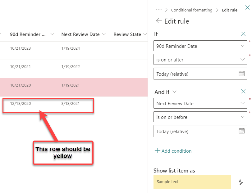 SharePoint Online View Conditional Fromatting - Microsoft Q&A