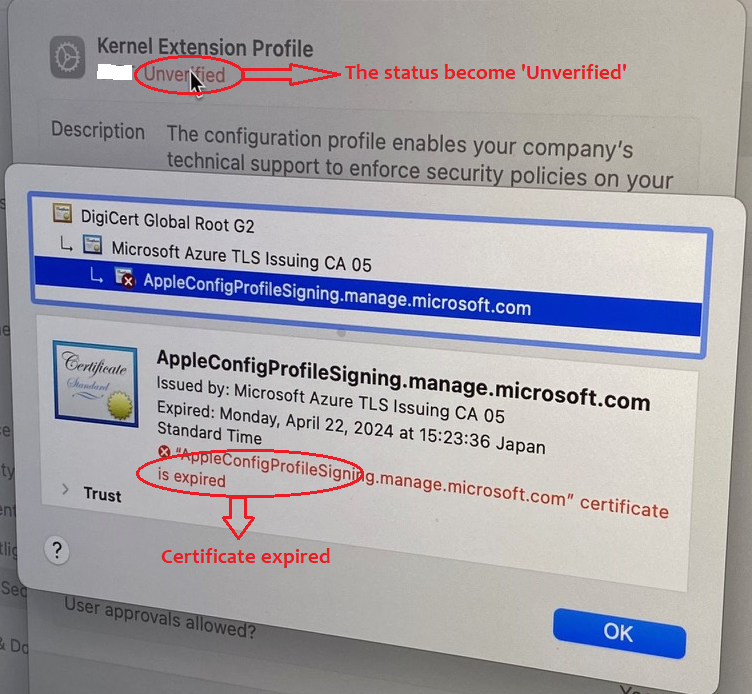 IOSProfileSigning.manage.microsoft.com cert will expired soon in IOS - Microsoft Q&A