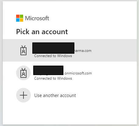 How to remove an account from "Pick an account" window? - Microsoft Q&A