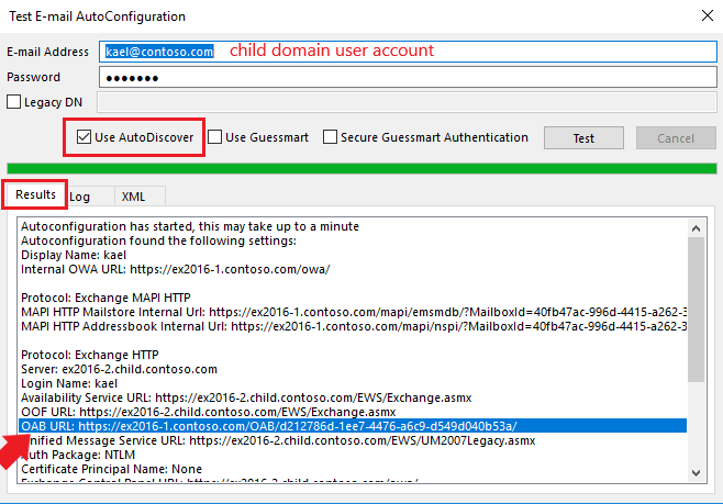 Exchange 2016 OAB in child domain cannot download - Microsoft Q&A