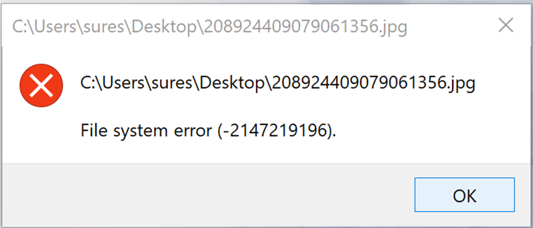Error in opening .jpg file - Microsoft Q&A