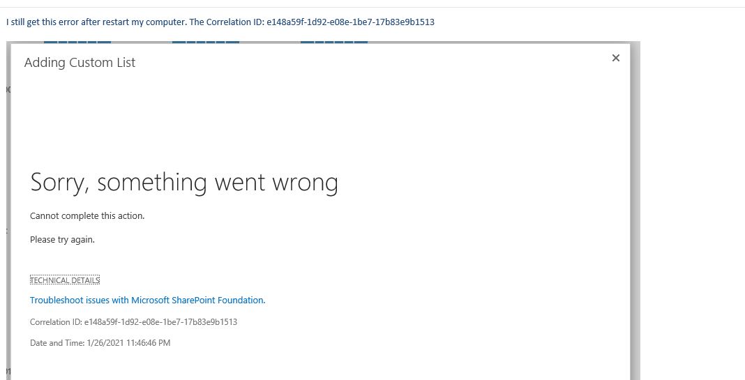 Unable To Create List After Migration To 2016 Microsoft Qanda