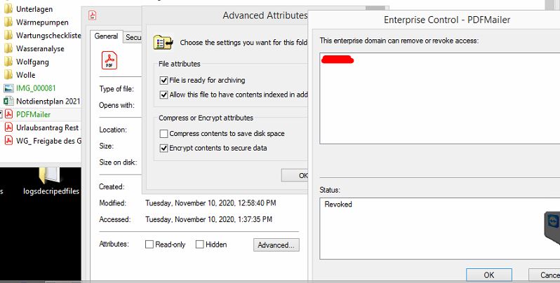 Enterprise domain revoked access to encrypted files - Microsoft Q&A