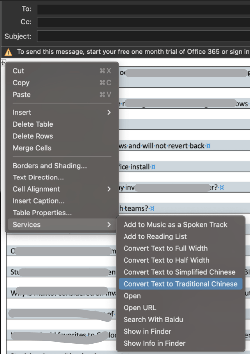How do I convert a table to text in an email message? - Microsoft Q&A