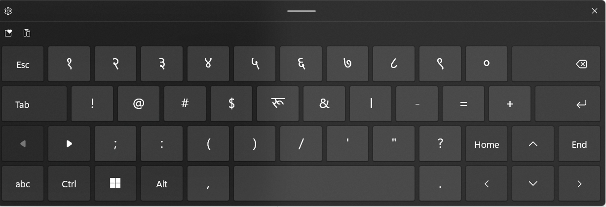Where can I find the keyboard layout for the Nepali typing in Windows ...