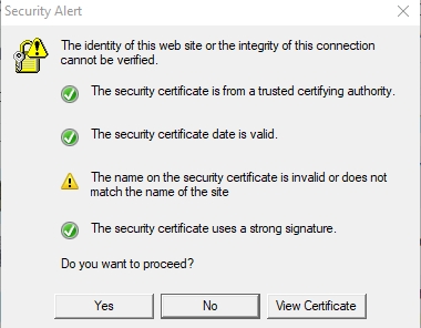 A certificate error message appears in Windows 10 - Microsoft Q&A