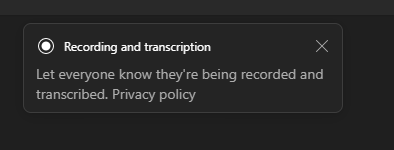 Record meeting disclaimer - Microsoft Q&A