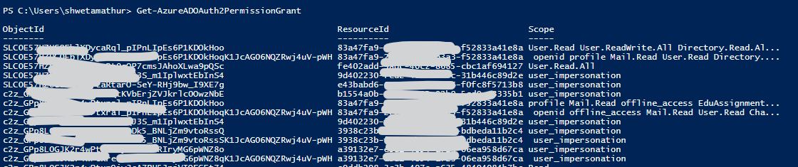Insufficient privileges to run Remove-AzureADOAuth2PermissionGrant ...