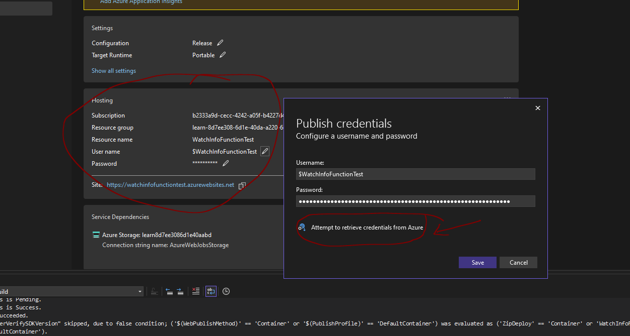 Azure Function VS deploy is failing with error Azure Function VS deploy is failing with error