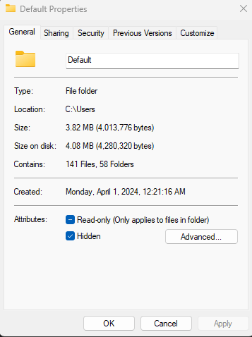 I tried to unhide AppData wrong way, and all User Data now hidden ...