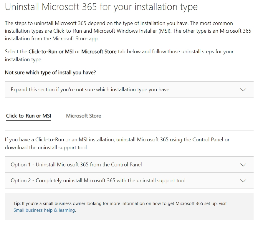 Can't uninstall office 365 - Microsoft Q&A