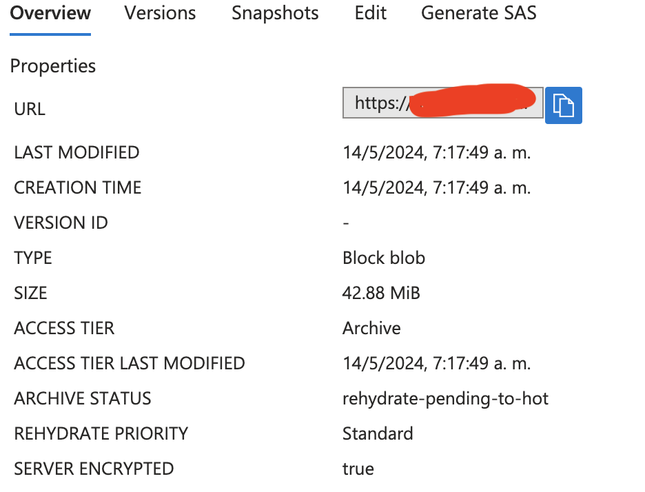 Blobs archive status "freezes" in 'rehydrate-pending-to-hot' - Microsoft Q&A
