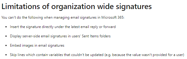 Company email signatures - Microsoft Q&A