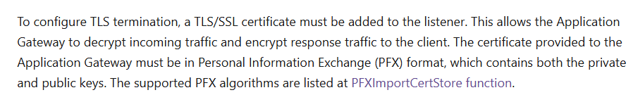 Creating App GW -WAF V2 with SSL certificate failed - Microsoft Q&A