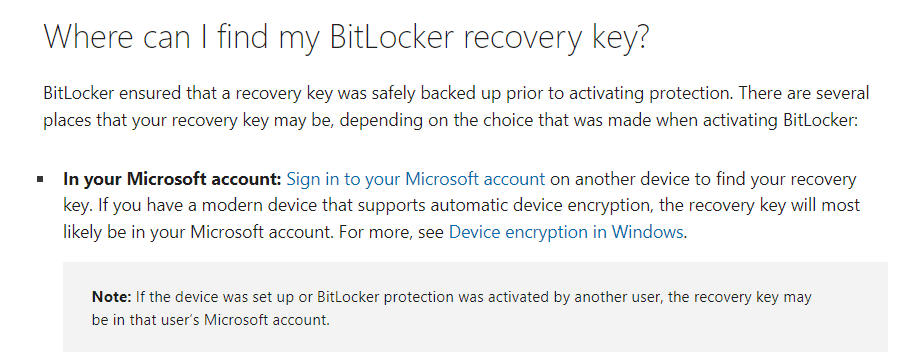 Need Help with the BitLocker Numeric Recovery Key - Microsoft Q&A