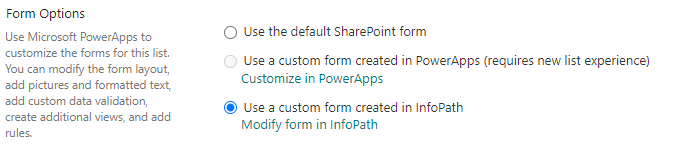 Error customizing Form with Infopath on a copied List (SP Online) - Microsoft Q&A