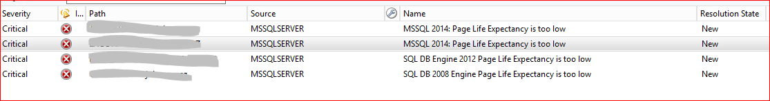 SCOM 2012R2 - How to Override "Page Life Expectancy" Alerts - Microsoft Q&A
