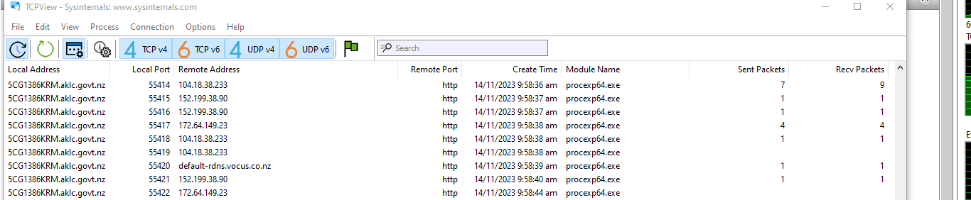 ProcExp64 has internet connections - is ProcExp64 compromised ...