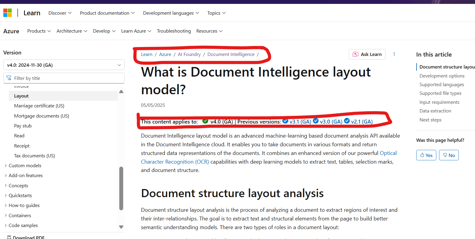 What model to use from AI Foundry for Document Intelligence? - Microsoft Q&A