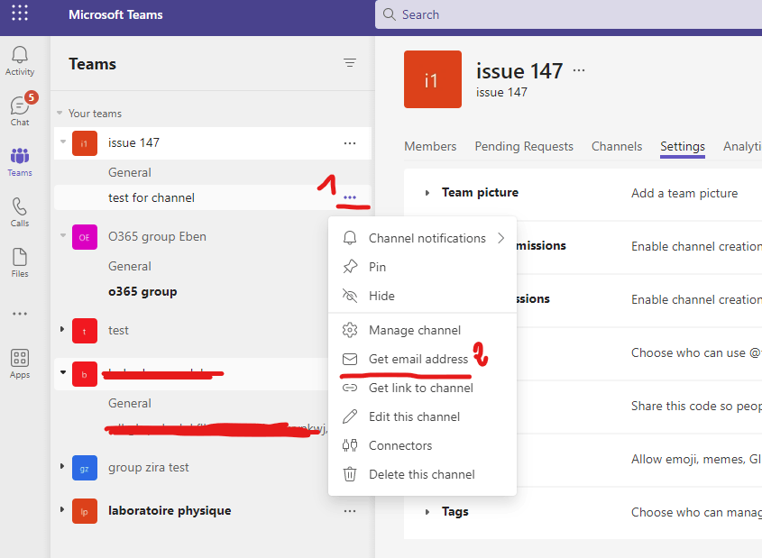 The emails I sent to teams channel via outlook doesn't show up.? - Microsoft Q&A