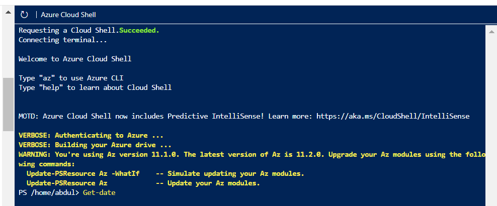 Sandbox shell stuck at Configuring Cloud Shell for sandbox access... - Microsoft Q&A