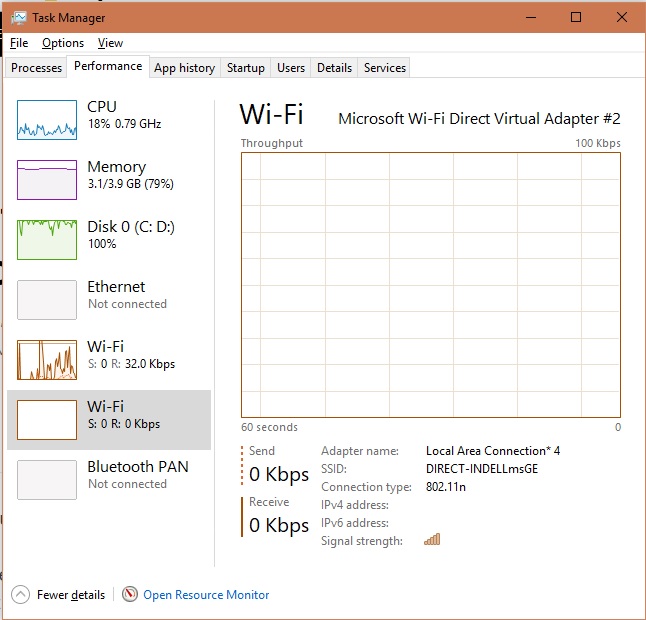 Task Manager shows two Wi-Fi connections in Preformance Tab - Microsoft Q&A