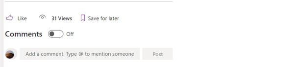 Modern: comments function issues - Microsoft Q&A