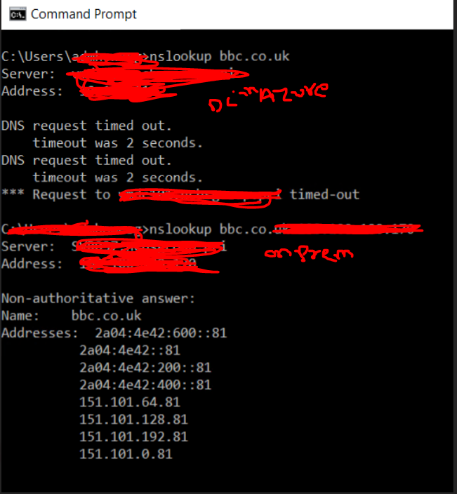 DNS not resolving to externally when use the DC in Azure - Microsoft Q&A