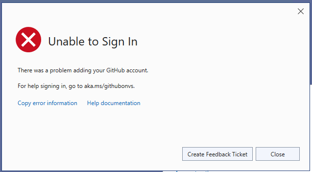 Issue with Adding Github Account to VS in VM Environment - Microsoft Q&A