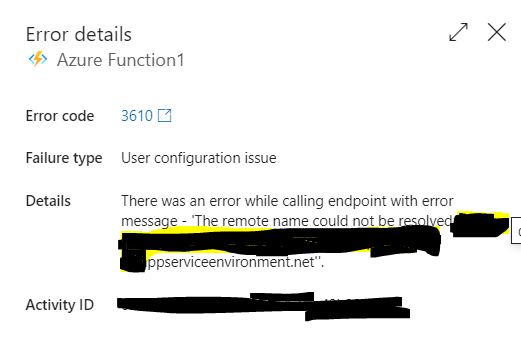 Connecting To Azure Function App Behind The Private End Point From Adf Getting Error There Was