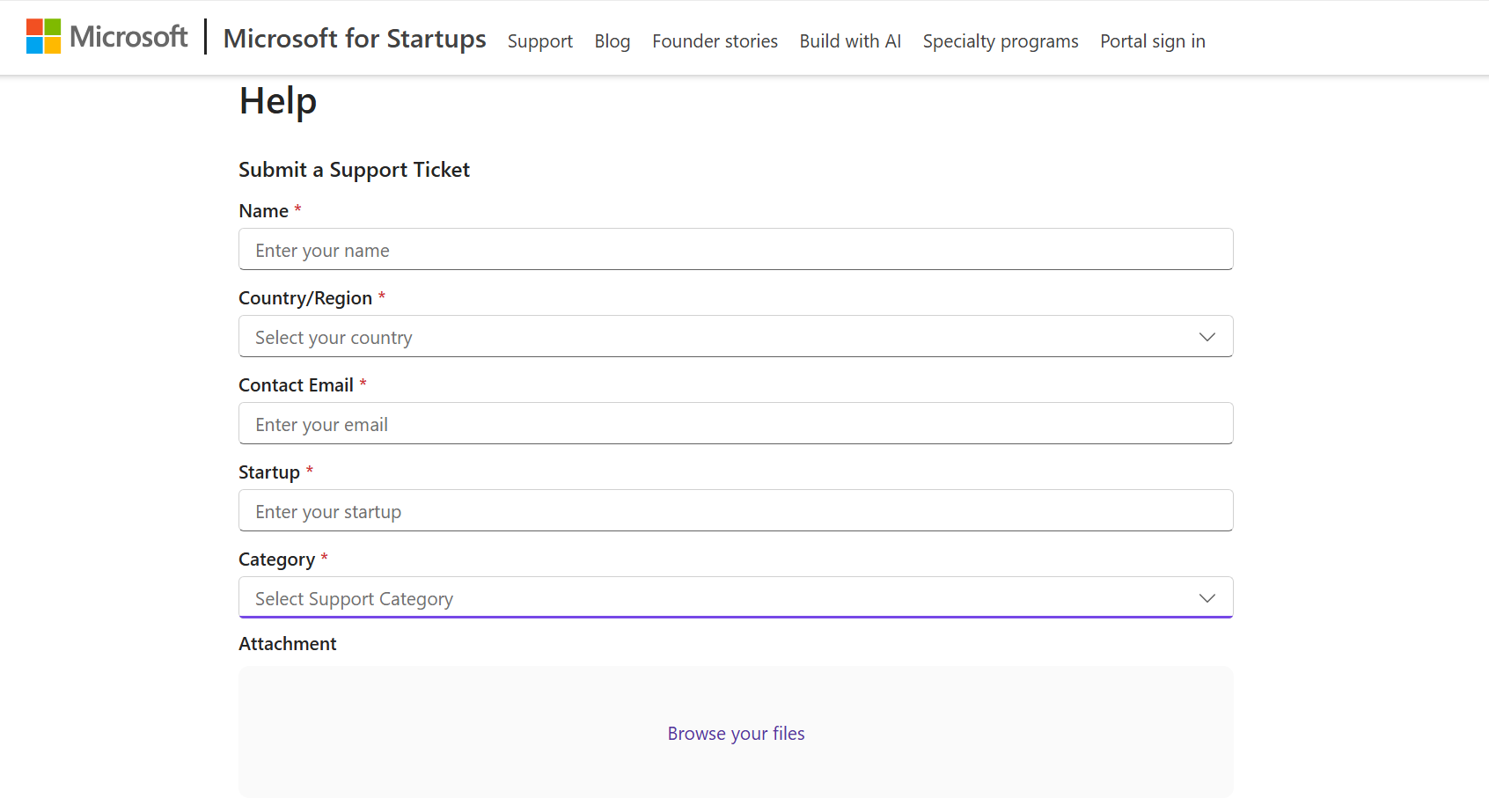 Not credited with Microsoft for Founders GitHub Enterprise users, support form broken ...