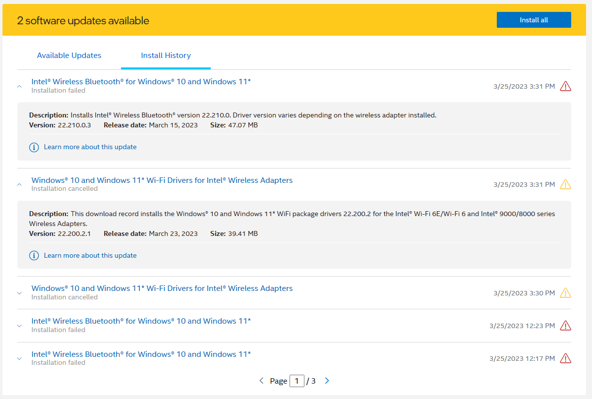 Unable to install any drivers - Microsoft Q&A