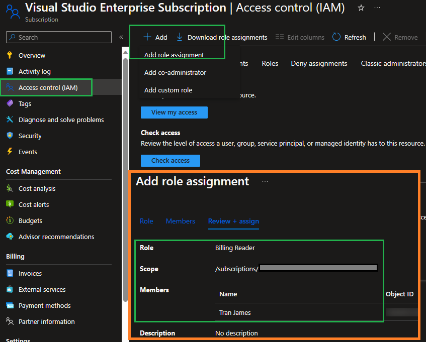Azure Billing Account Role Assignment - Microsoft Q&A