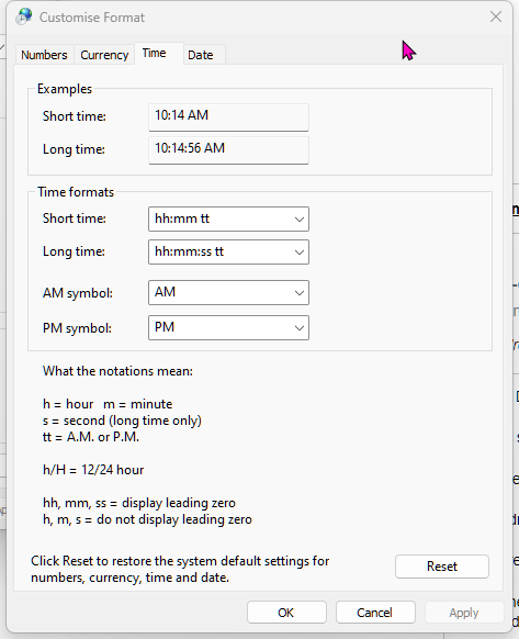 Create custom date and time formats - Microsoft Q&A