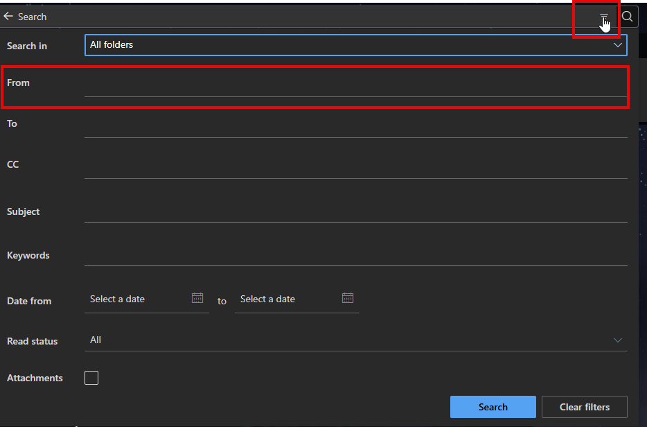 Outlook search is incompatible with logic - Microsoft Q&A