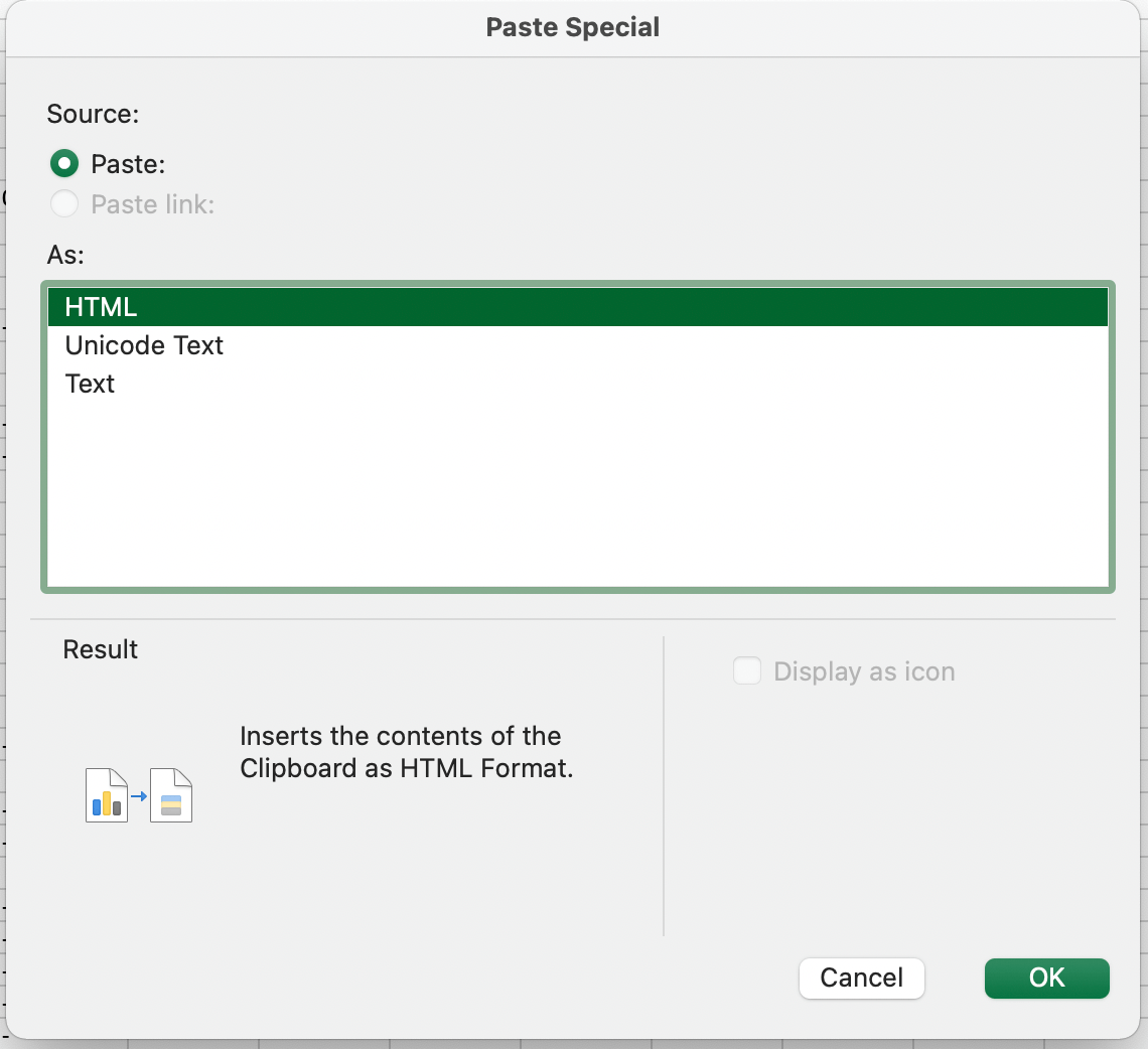 Match destination formatting - Differences when pasting between Mac ...