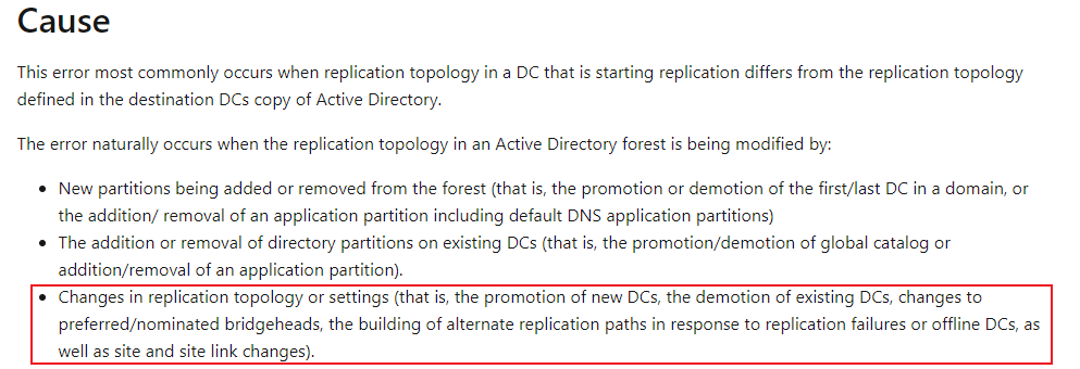 Replication error on other child domain which don't have trust ...