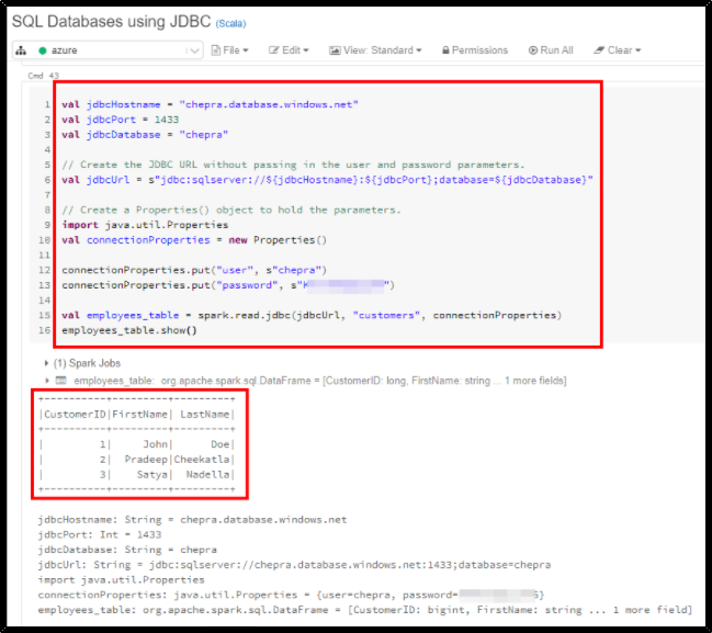 Unable To Connect To Azure Sql Database Through Databricks Spark Microsoft Qanda