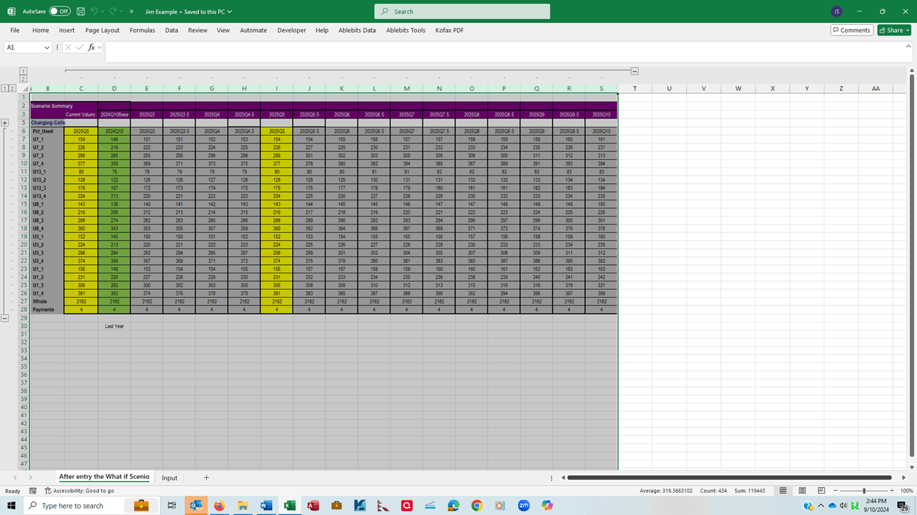 copilot building what if scenarios from excel spread sheet - Microsoft Q&A