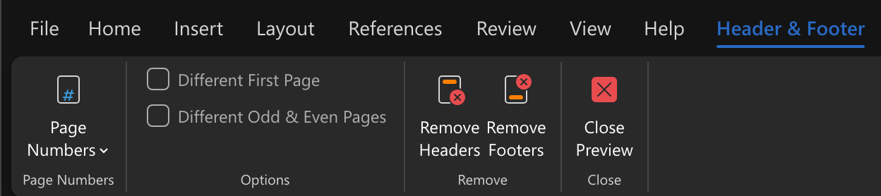 Headers and Footers - Updating in Word Online - Microsoft Q&A