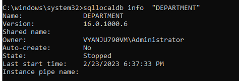 How to know which version of SqlLocalDb is installed and running ...