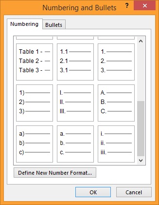 Word 2013 Numbering Library - Microsoft Q&A