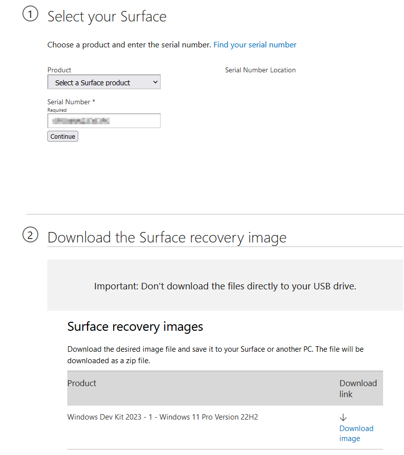 Windows Dev Kit 2023 - Missing Recovery Image - Microsoft Q&A