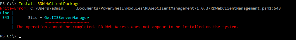 RD Web Client Install Failing Server 2016 - Microsoft Q&A RD Web Client Install Failing Server 2016 - Microsoft Q&A