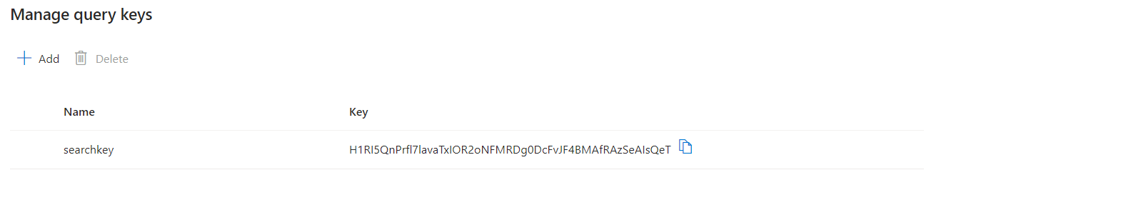 Which key to use for Azure Cognitive Search - Microsoft Q&A