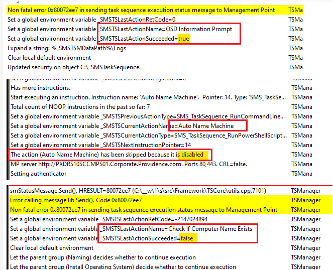 SCCM Imaging Error Code 0x000000035 Connect Network Drive - Microsoft Q&A